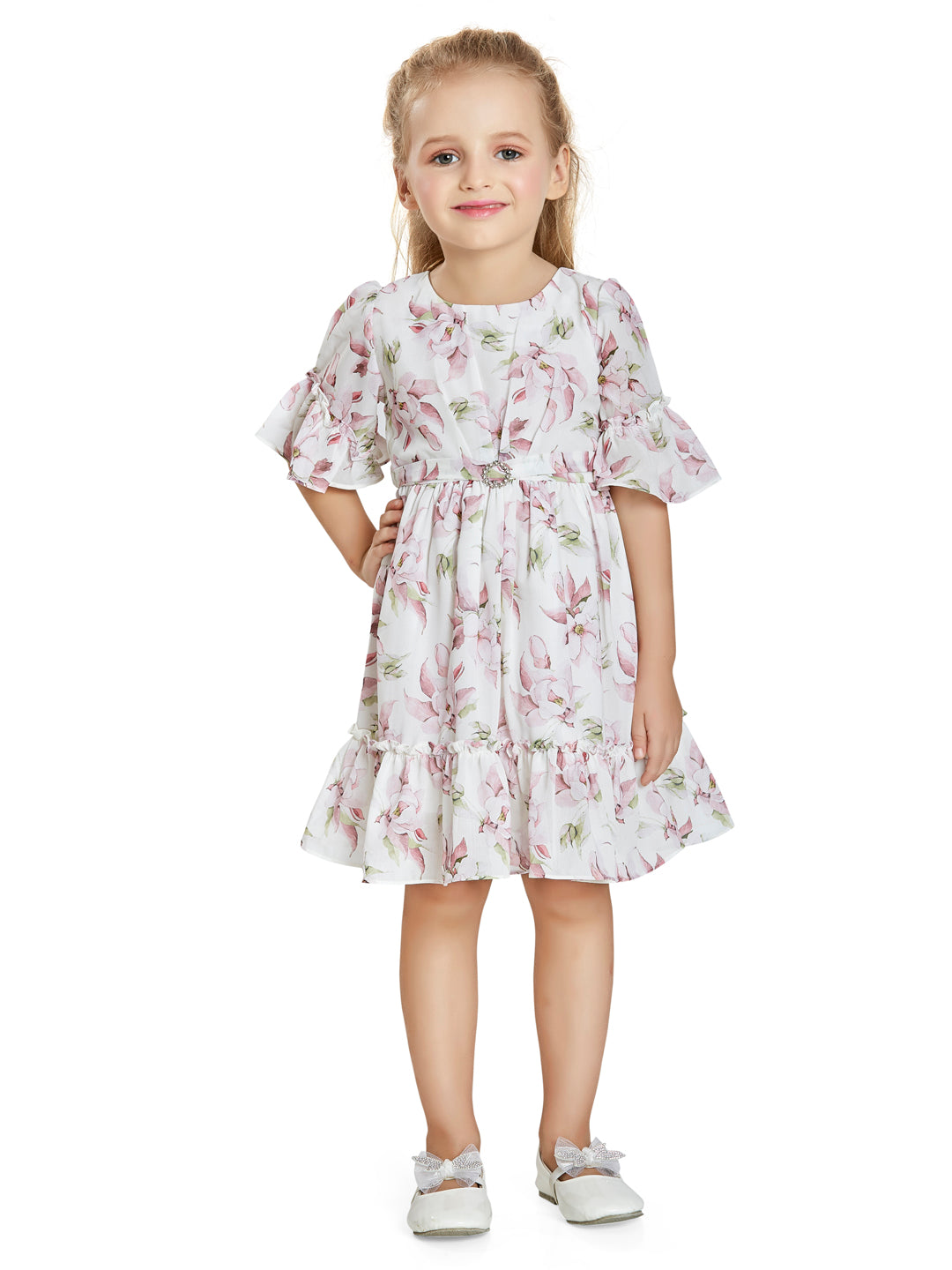Girls Floral Print Dress 15129 | Peppermint