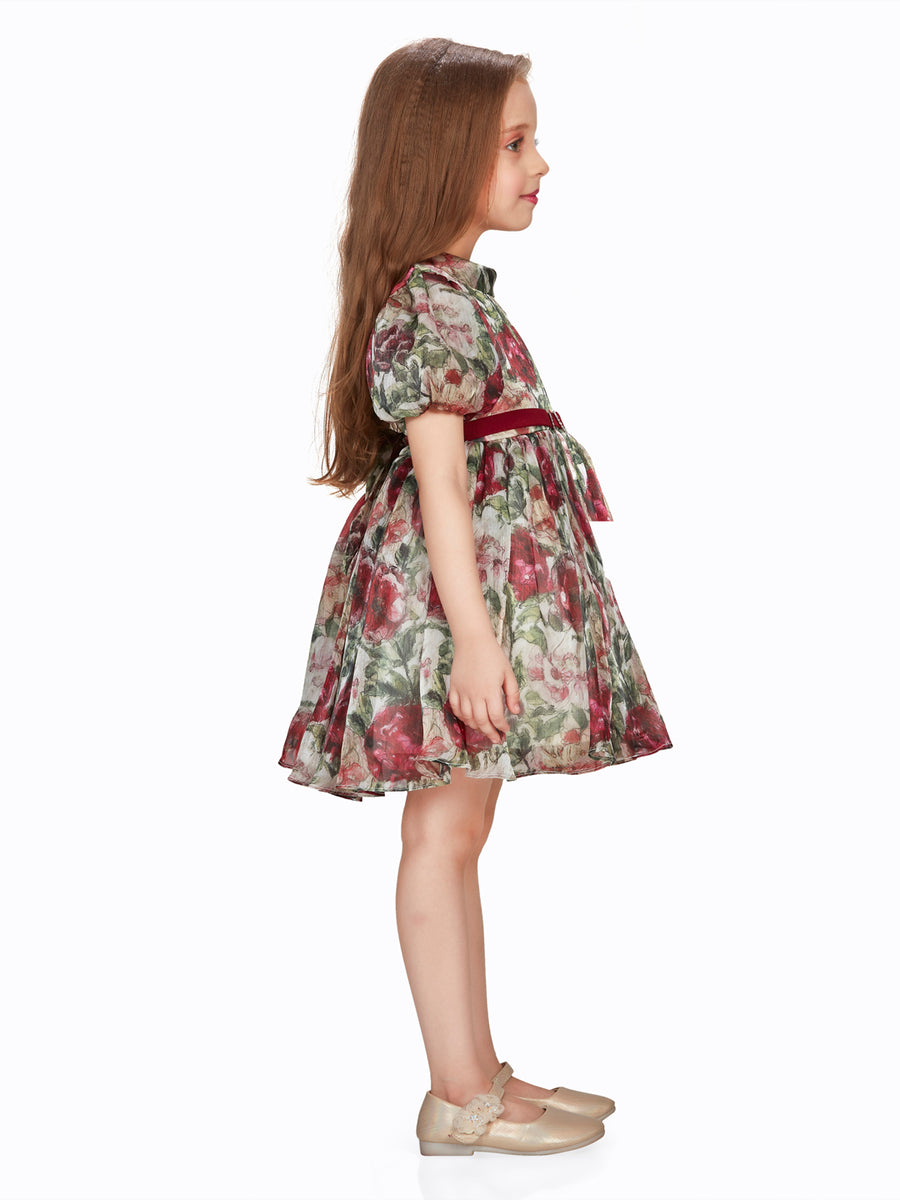 Girls Floral Print Dress 16120 | Peppermint