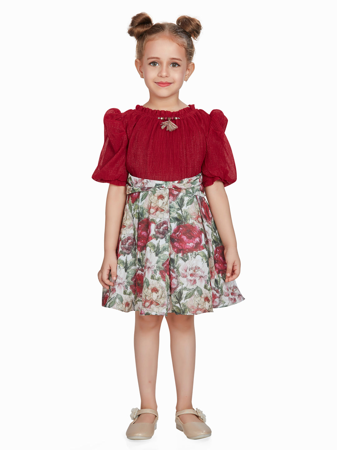 Girls Floral Print Dress 16327 – Peppermint