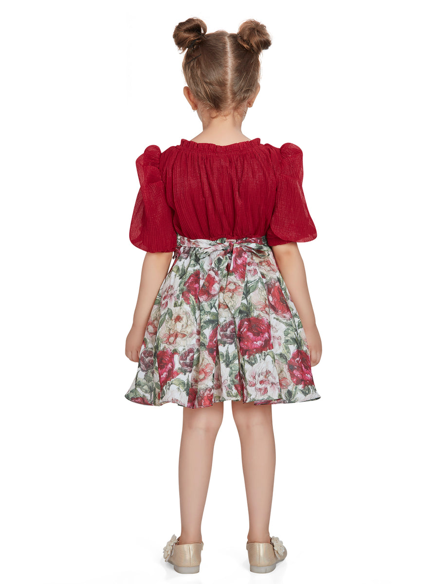 Buy Girls Floral Print Dress | Peppermint