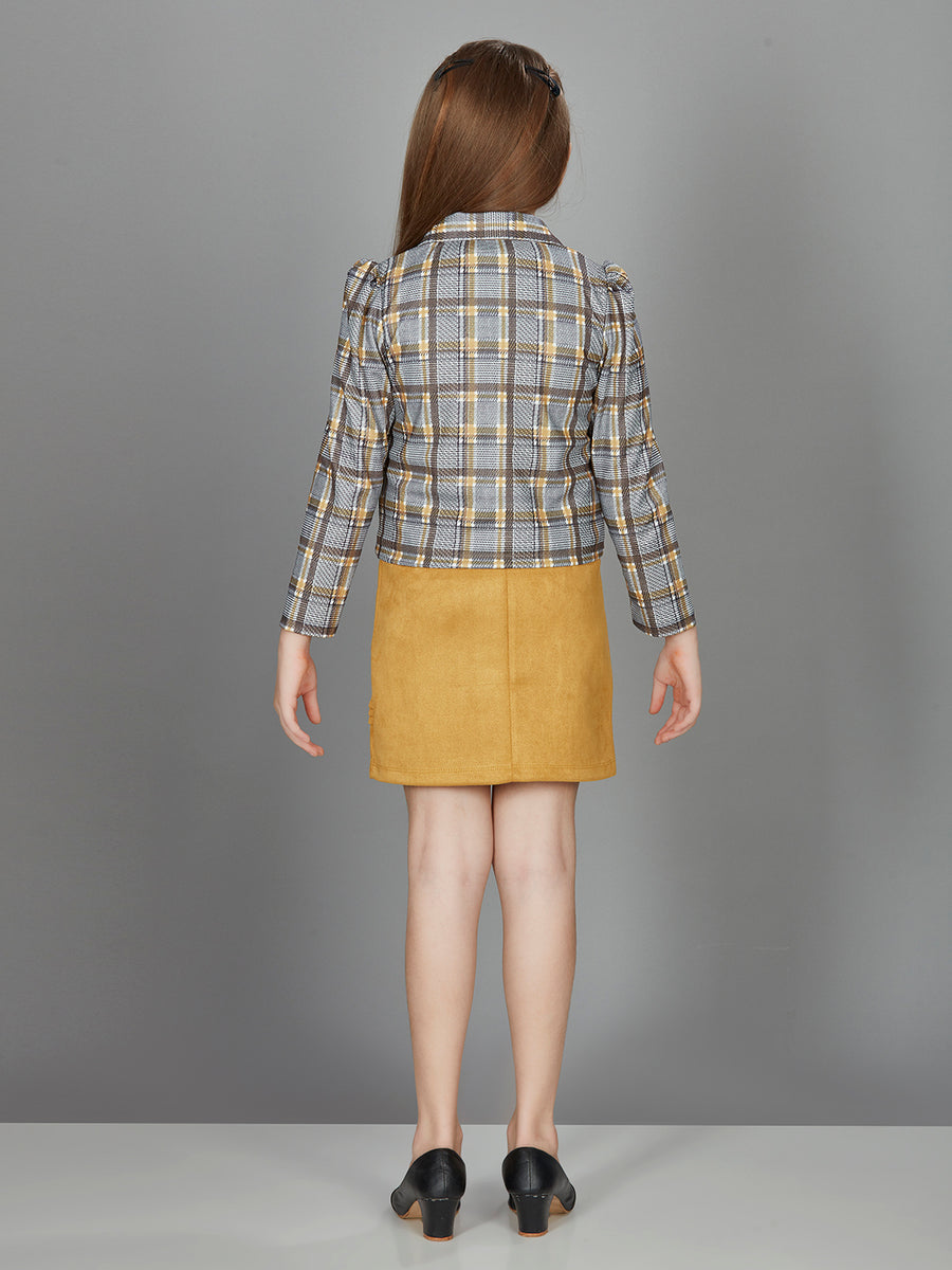 Girls Checkered Dress with Jacket 19005 | Peppermint
