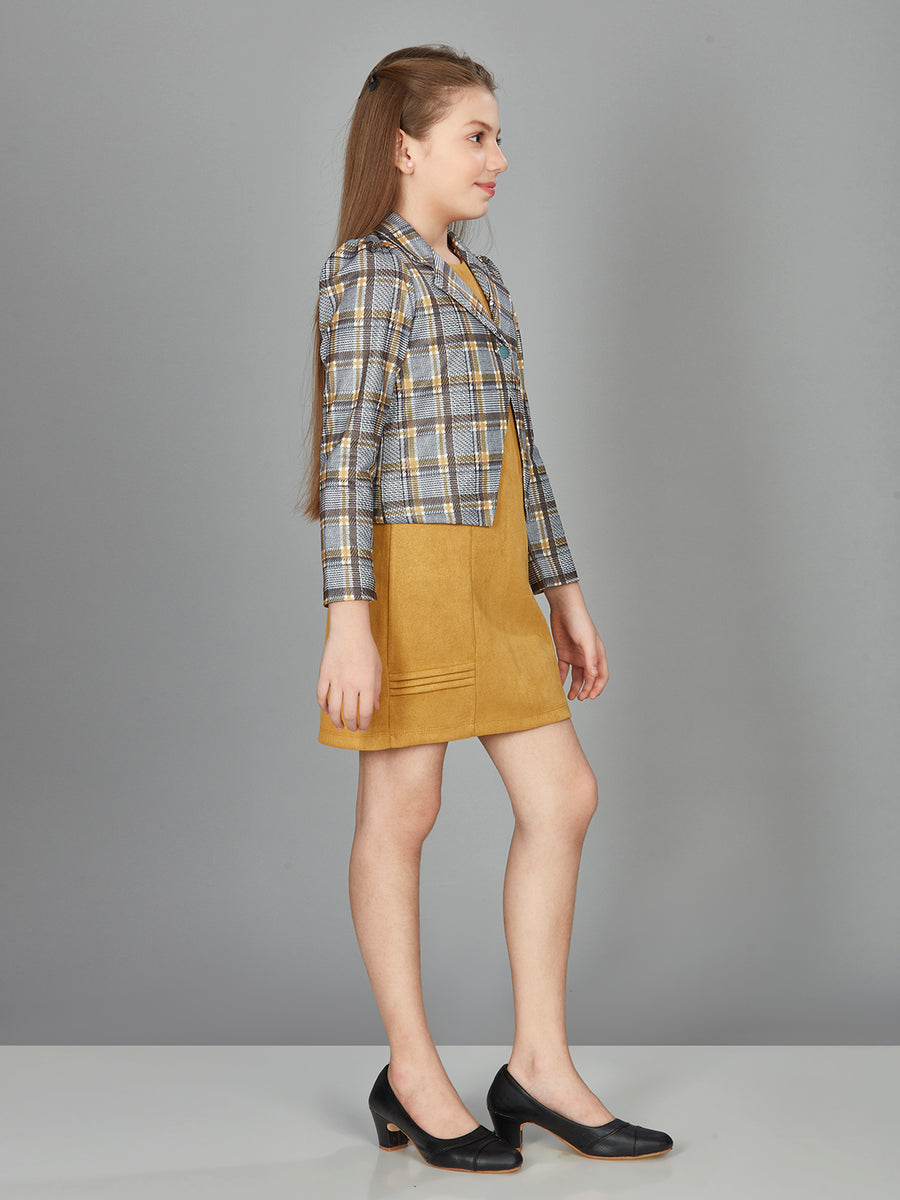 Girls Checkered Dress with Jacket 19005 | Peppermint