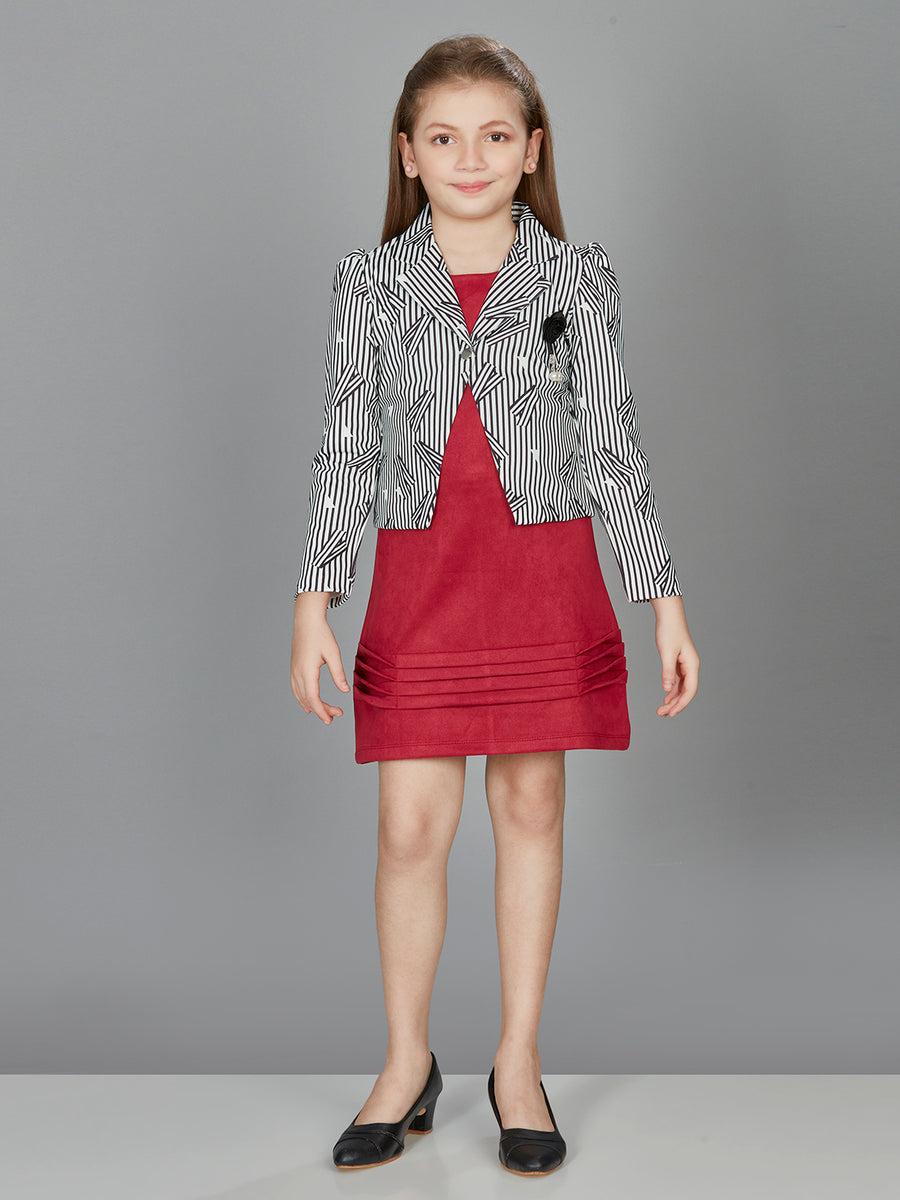 Girls Checkered Dress with Jacket 18946 | Peppermint