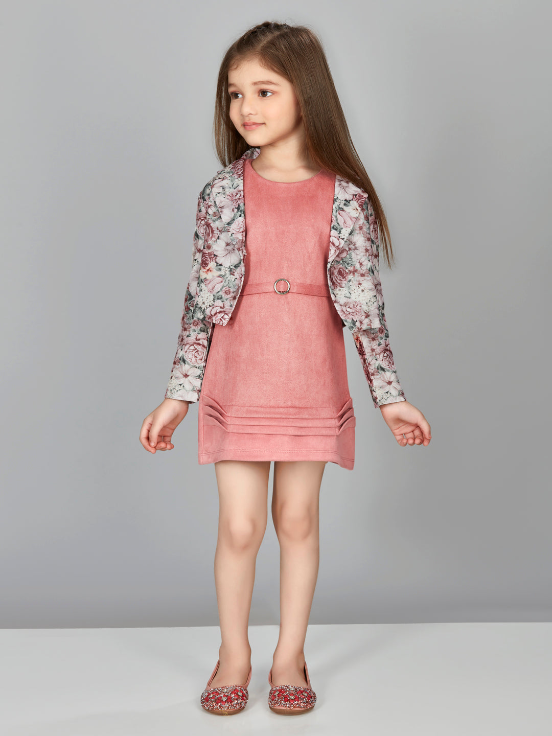 Buy Girls Floral Print Dress with Jacket | Peppermint