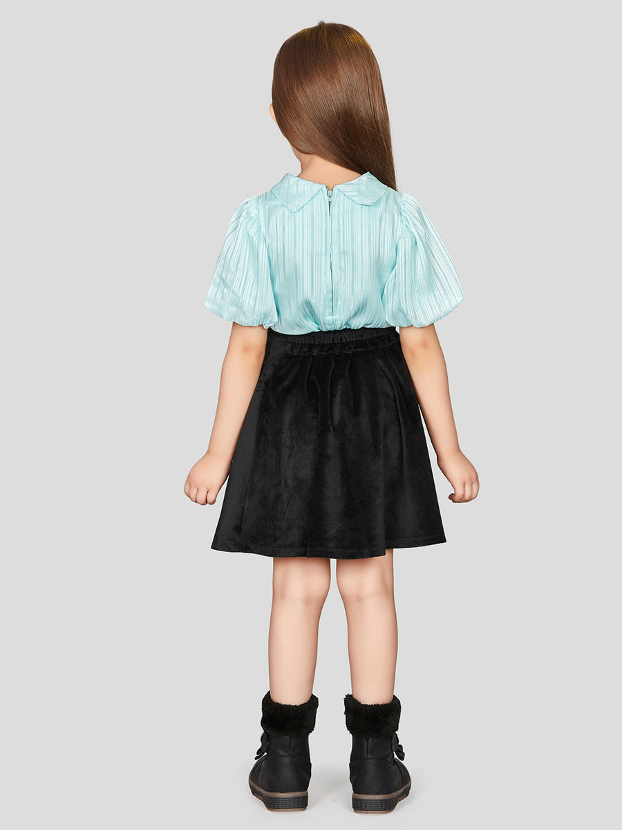 Buy Girls Striped Top with Skirt | Peppermint