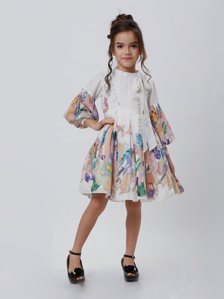 Girls Floral Print Dress 16637 | Peppermint