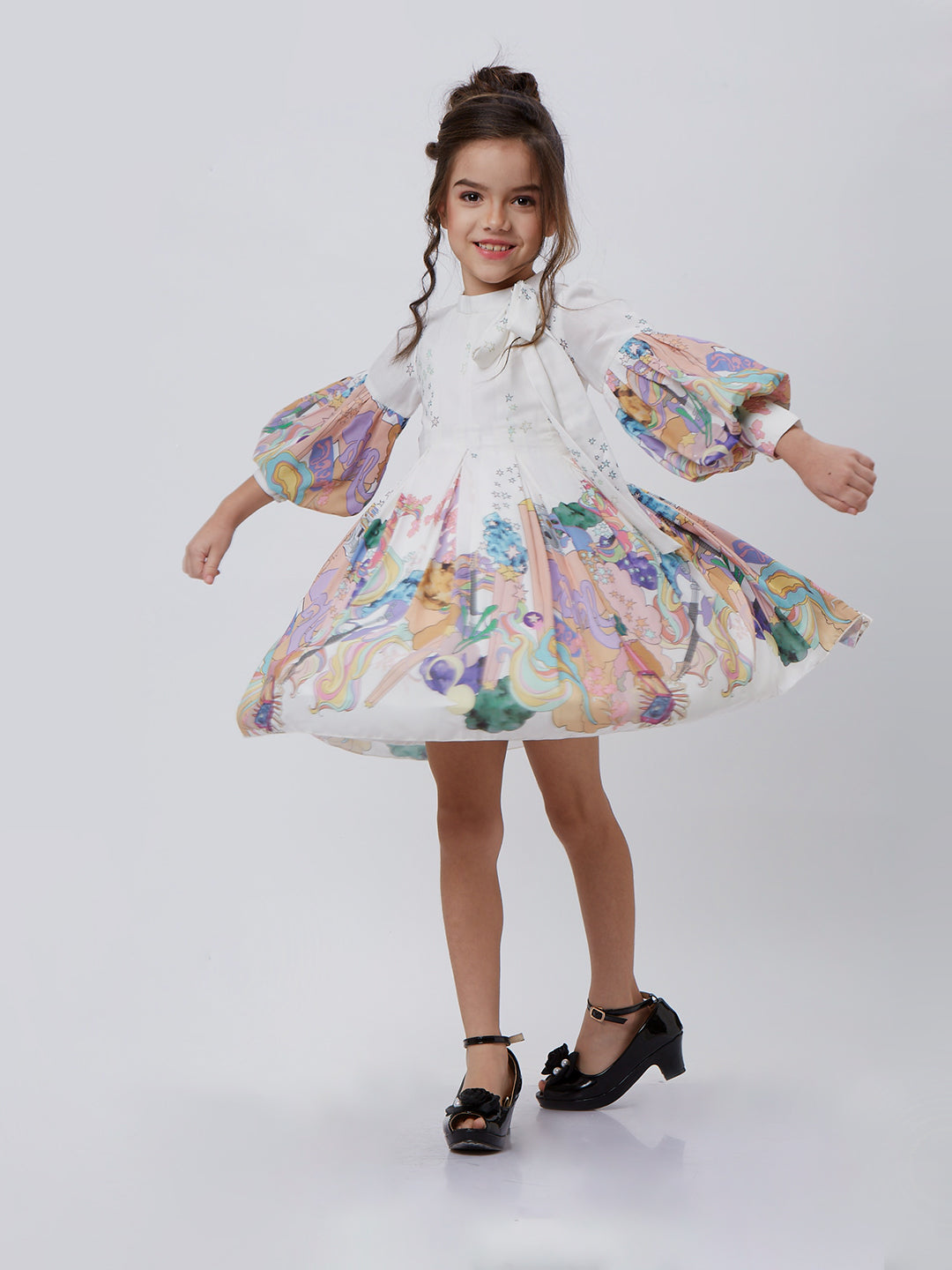 Girls Floral Print Dress 16637 | Peppermint