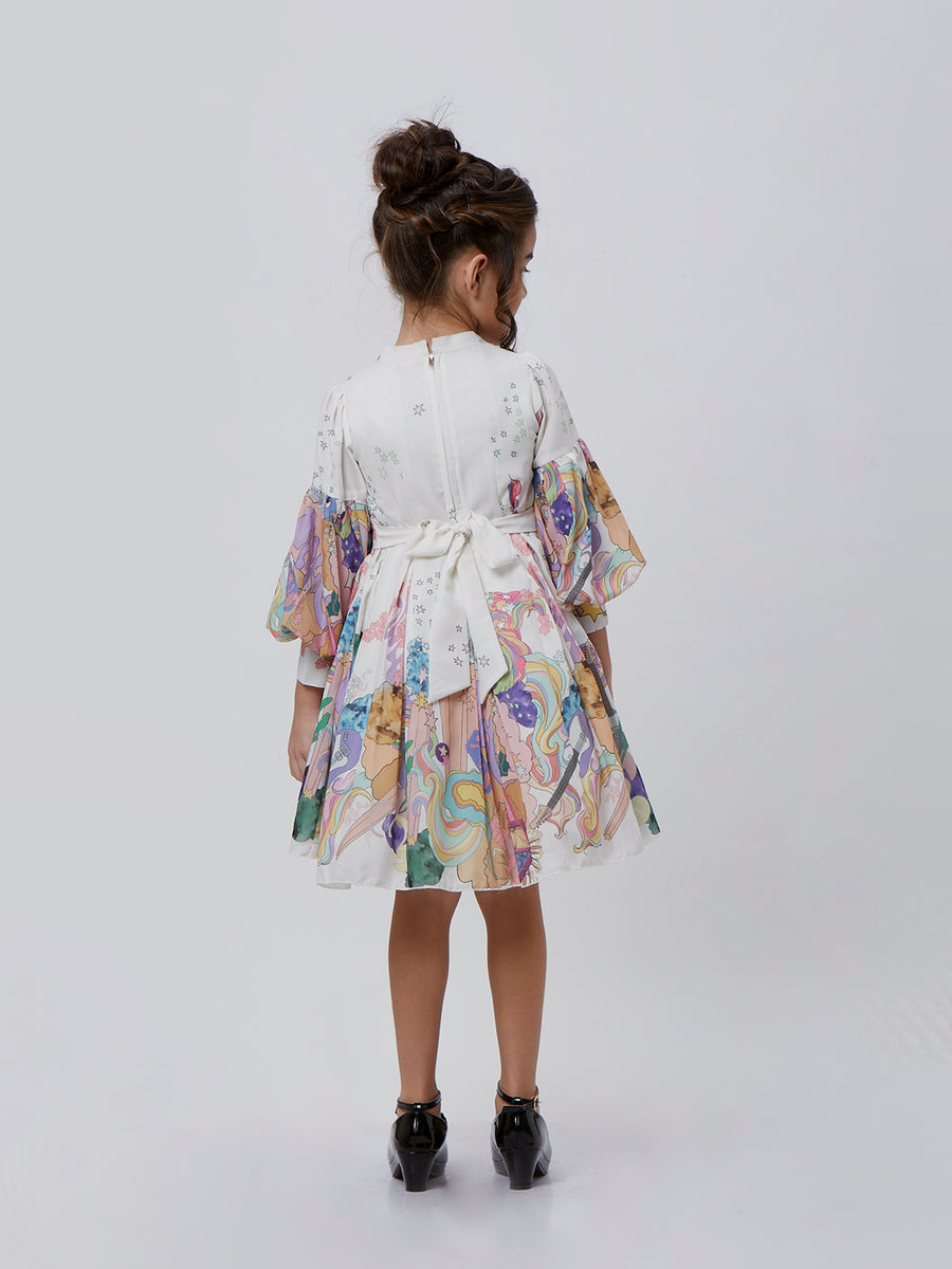 Girls Floral Print Dress 16637 | Peppermint