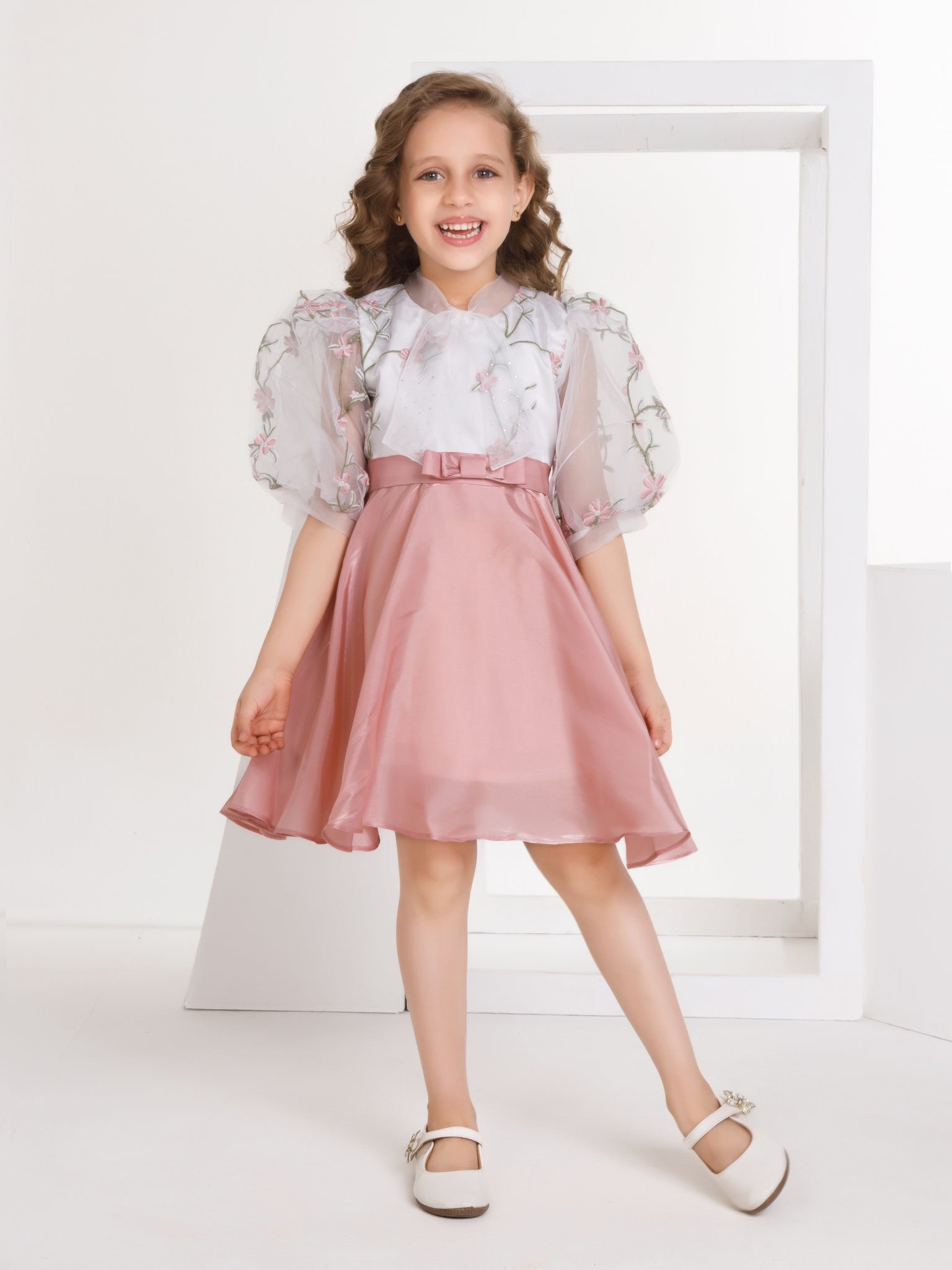 Girls Embroidered Dress 17318 | Peppermint