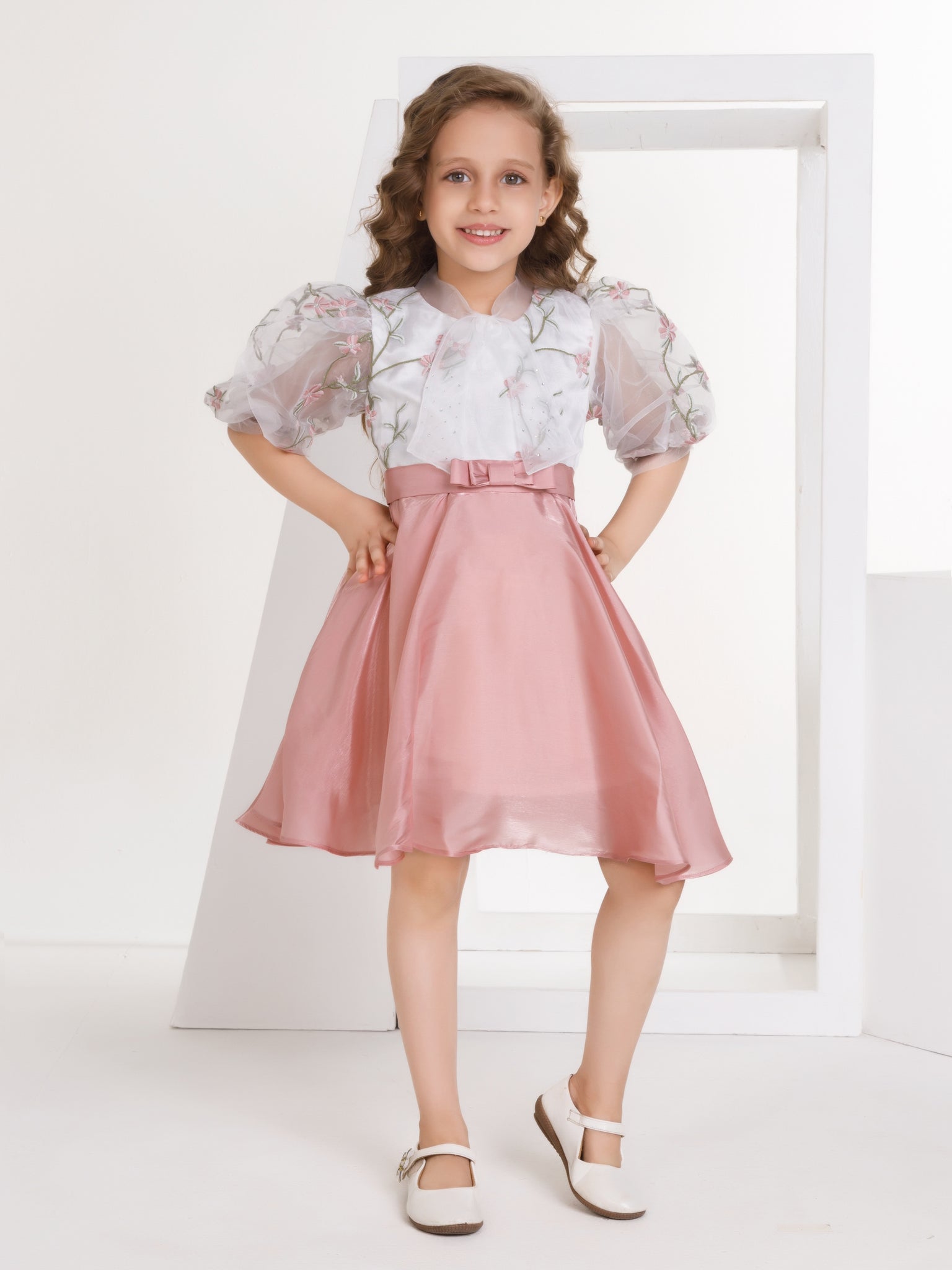 Girls Embroidered Dress 17318 | Peppermint