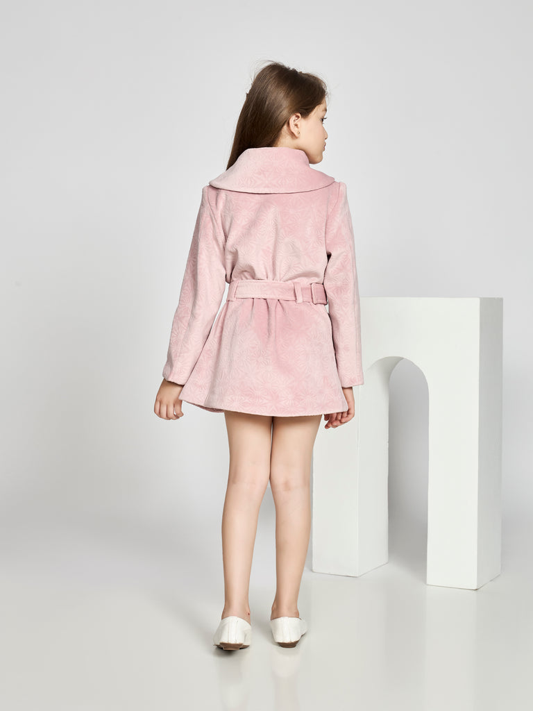 Girls Textured Coat with Belt 19828 – Peppermint