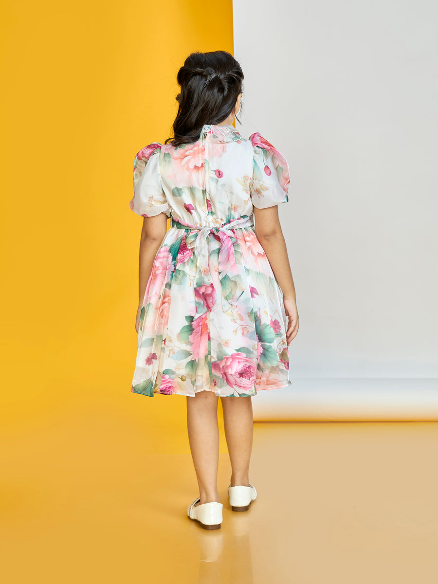 Girls Floral Print Dress 19914 – Peppermint