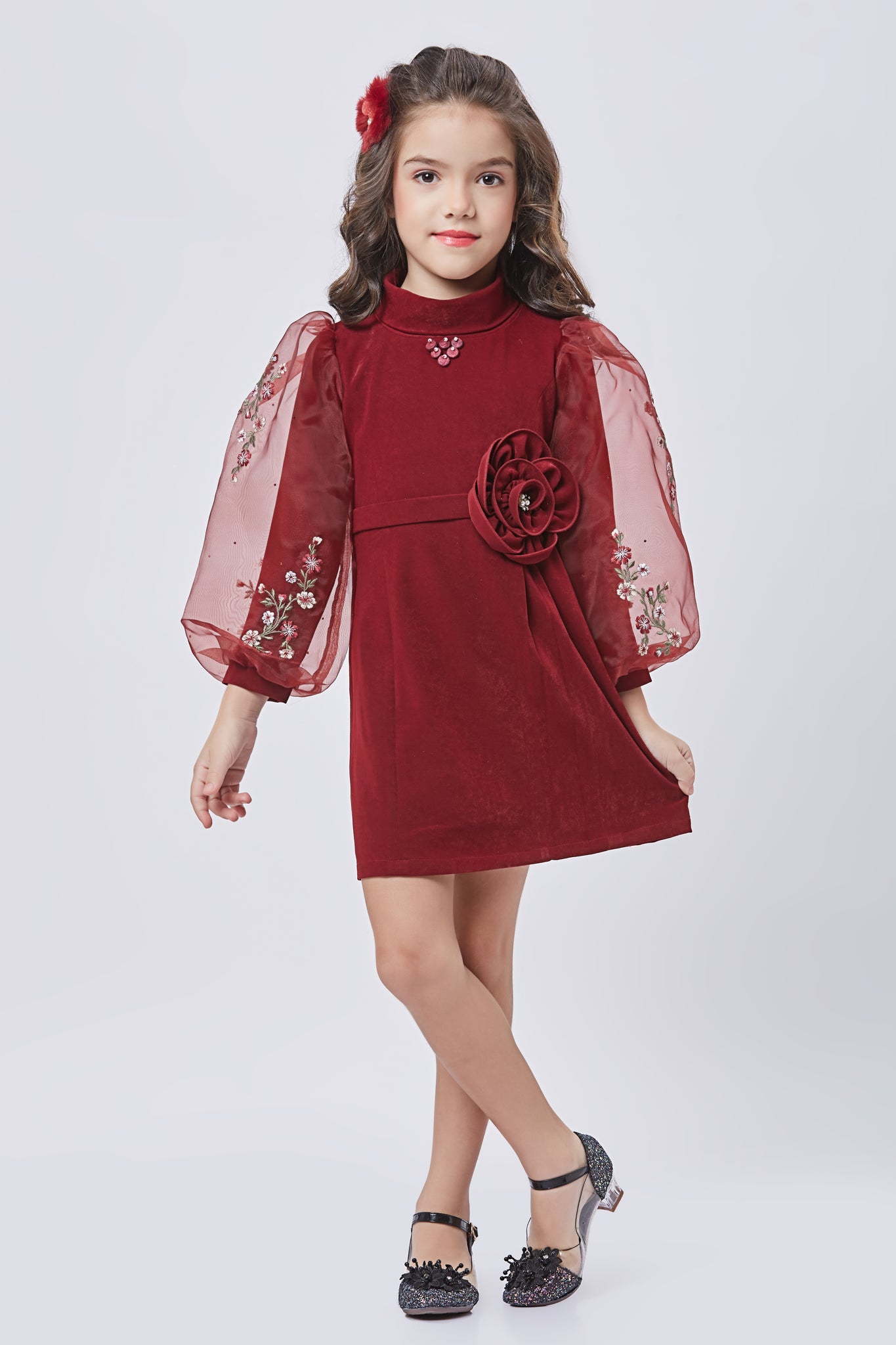 Girls Embroidered Dress 17042 | Peppermint