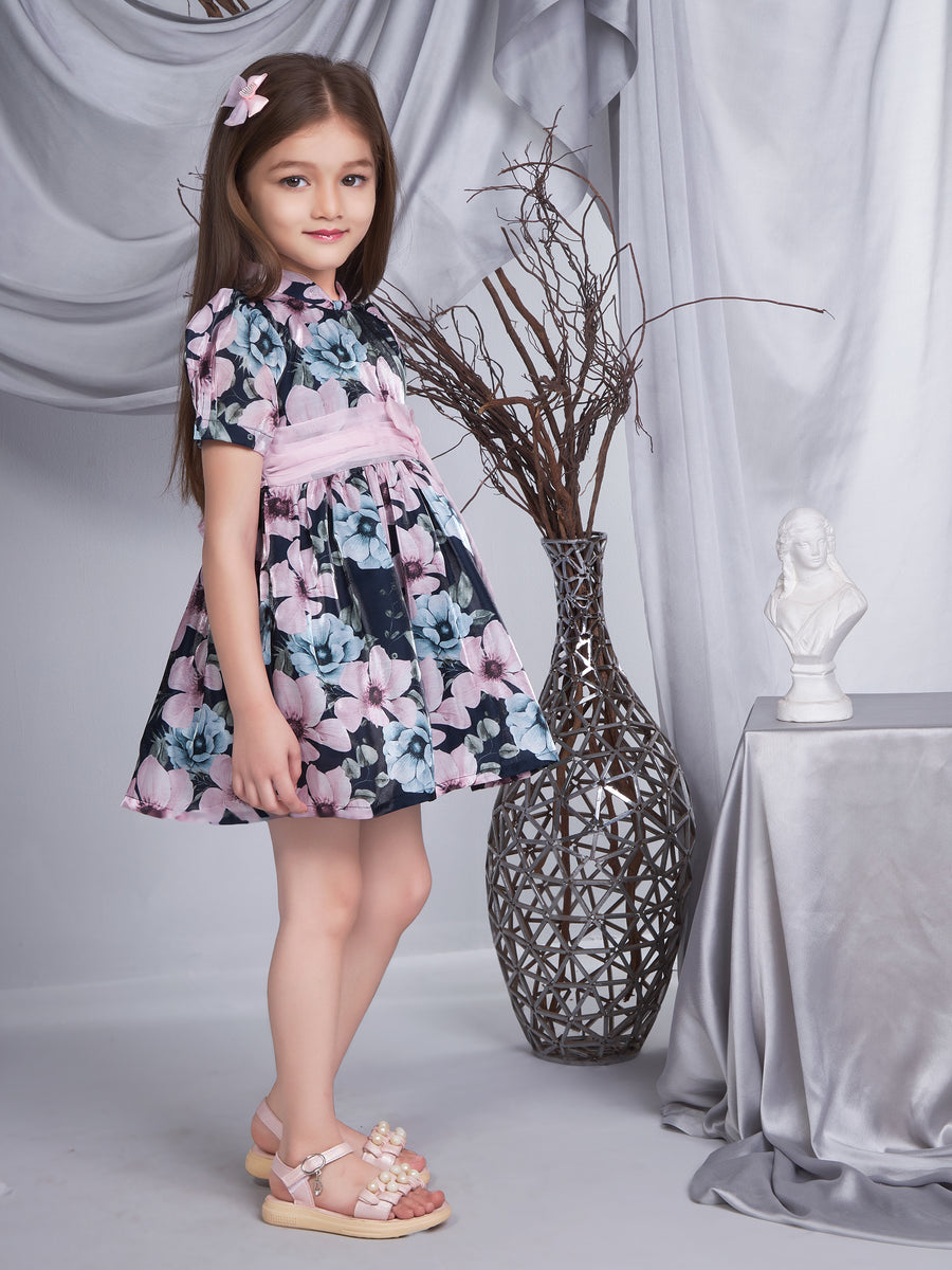 Girls Floral Print Dress 16876 | Peppermint