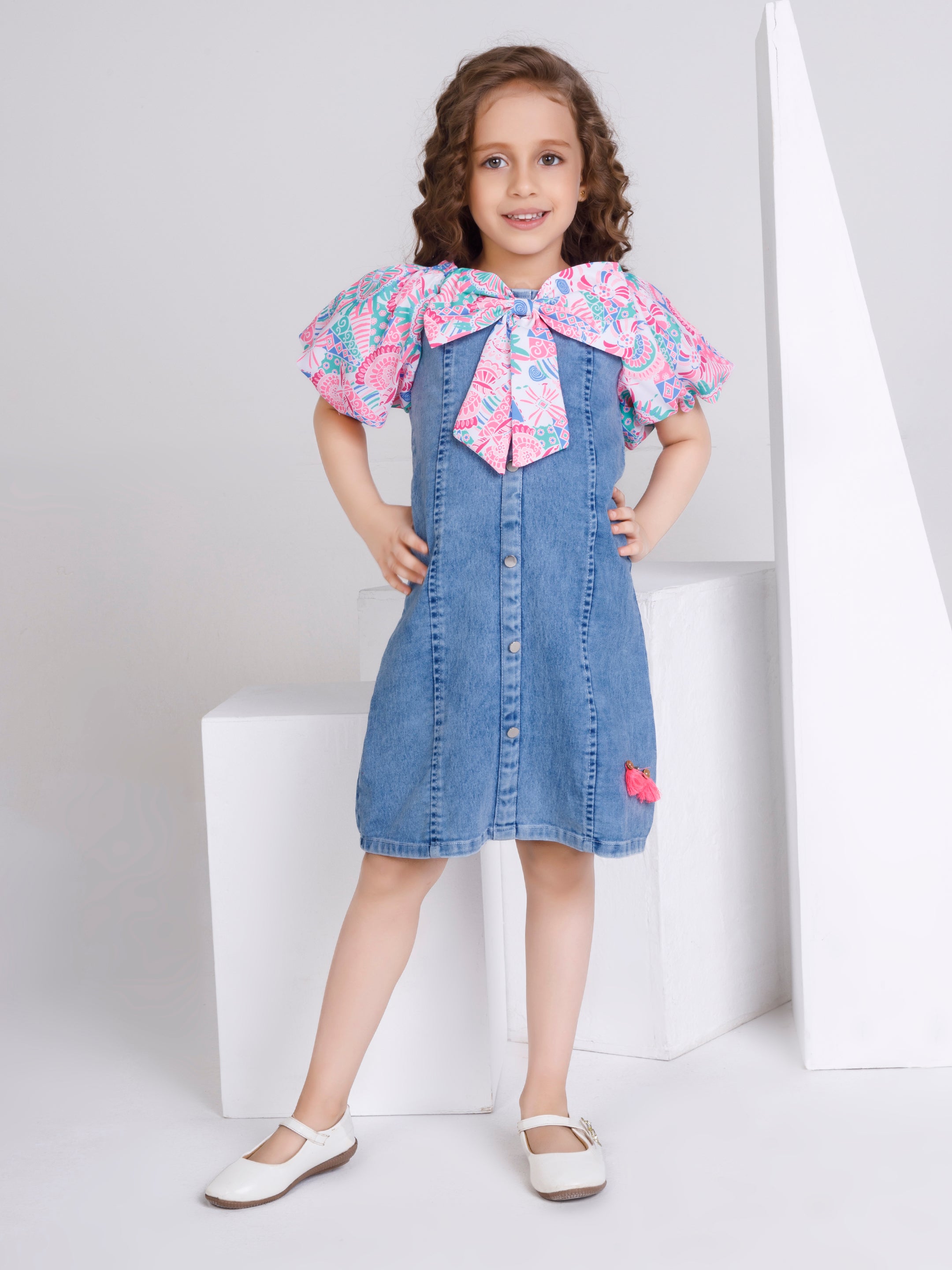 Girls Denim Dress 17007 Peppermint