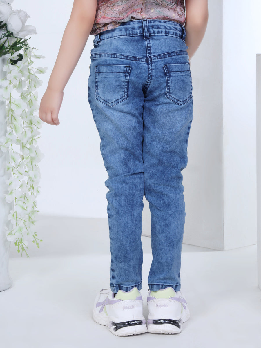 Buy Girls Denim Pants | Peppermint
