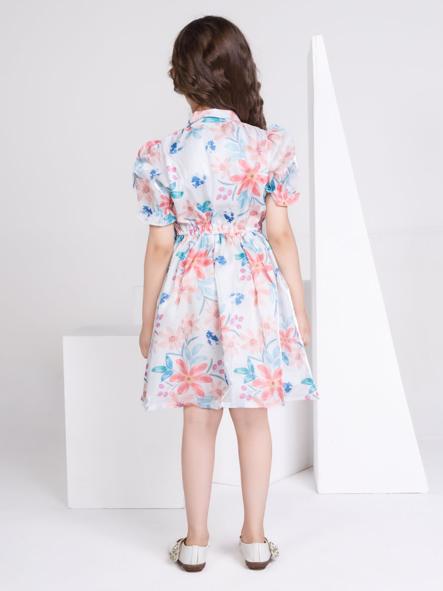 Girls Floral Print Dress 17267 | Peppermint