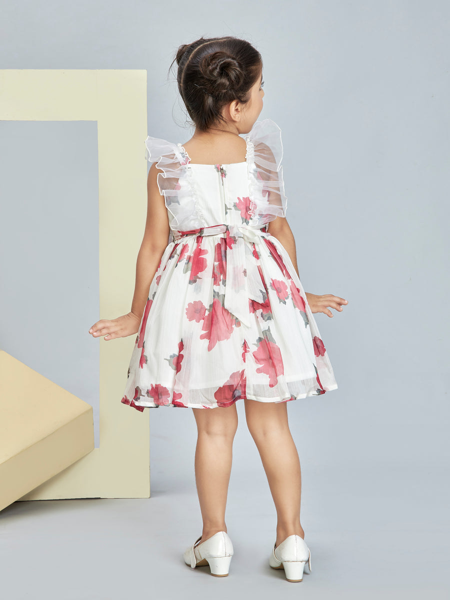 Girls Floral Print Dress 19122 | Peppermint