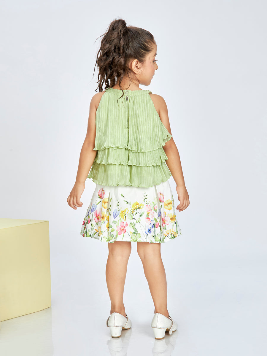 Girls Floral Skirt with Top 19573 | Peppermint