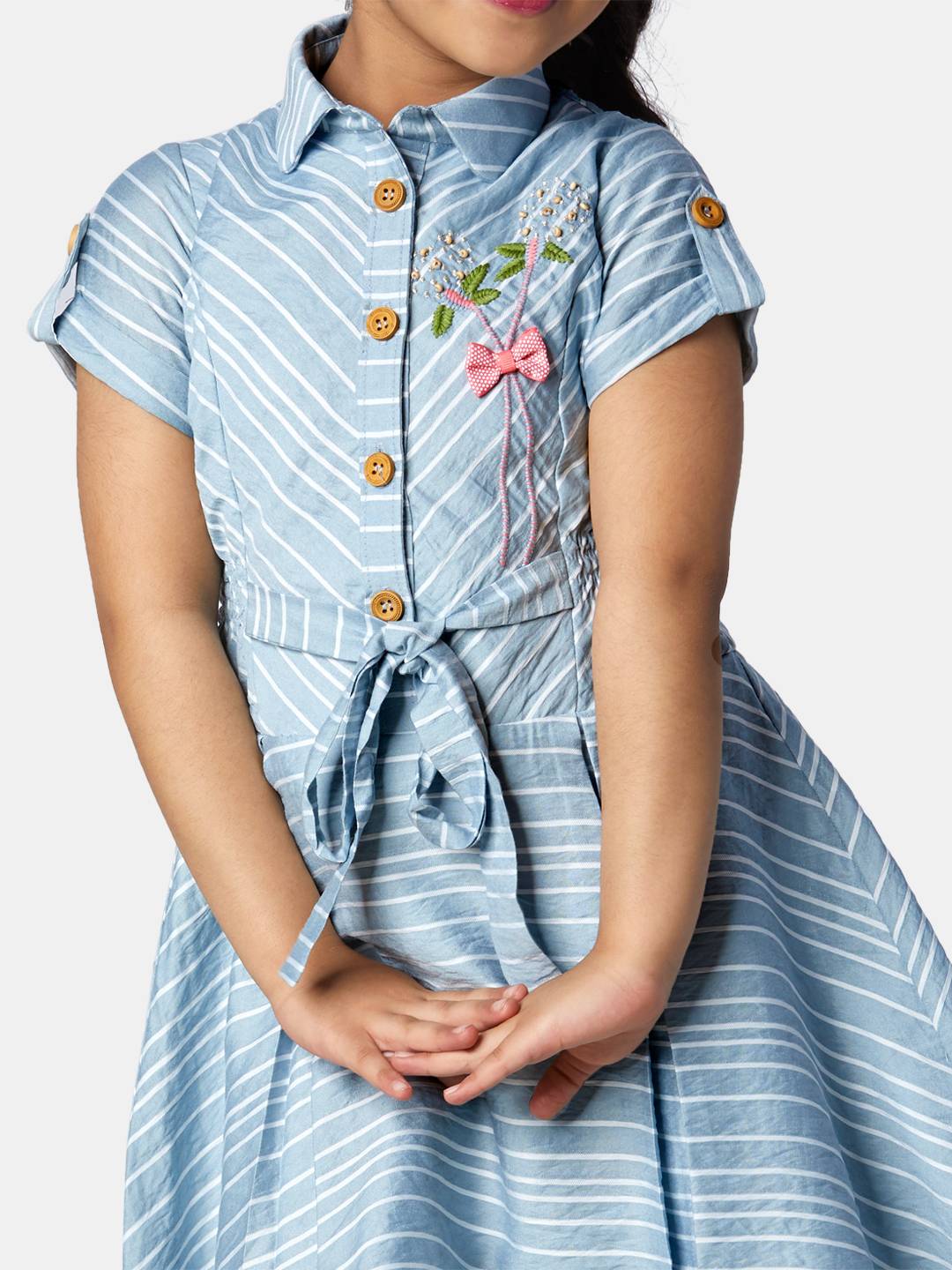 Girls Blue Regular Dress 13317 | Peppermint
