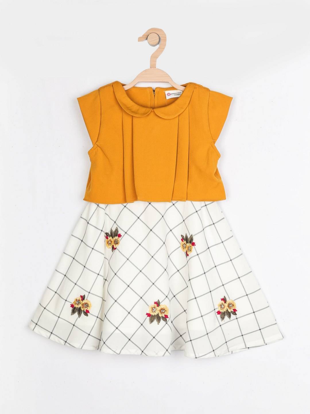 Girls Mustard Regular Dress 12259 | Peppermint