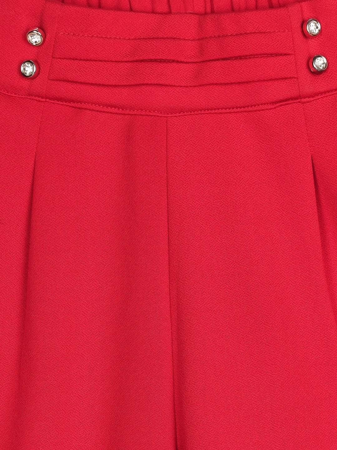 Girls Red Regular Culotte 12548 | Peppermint