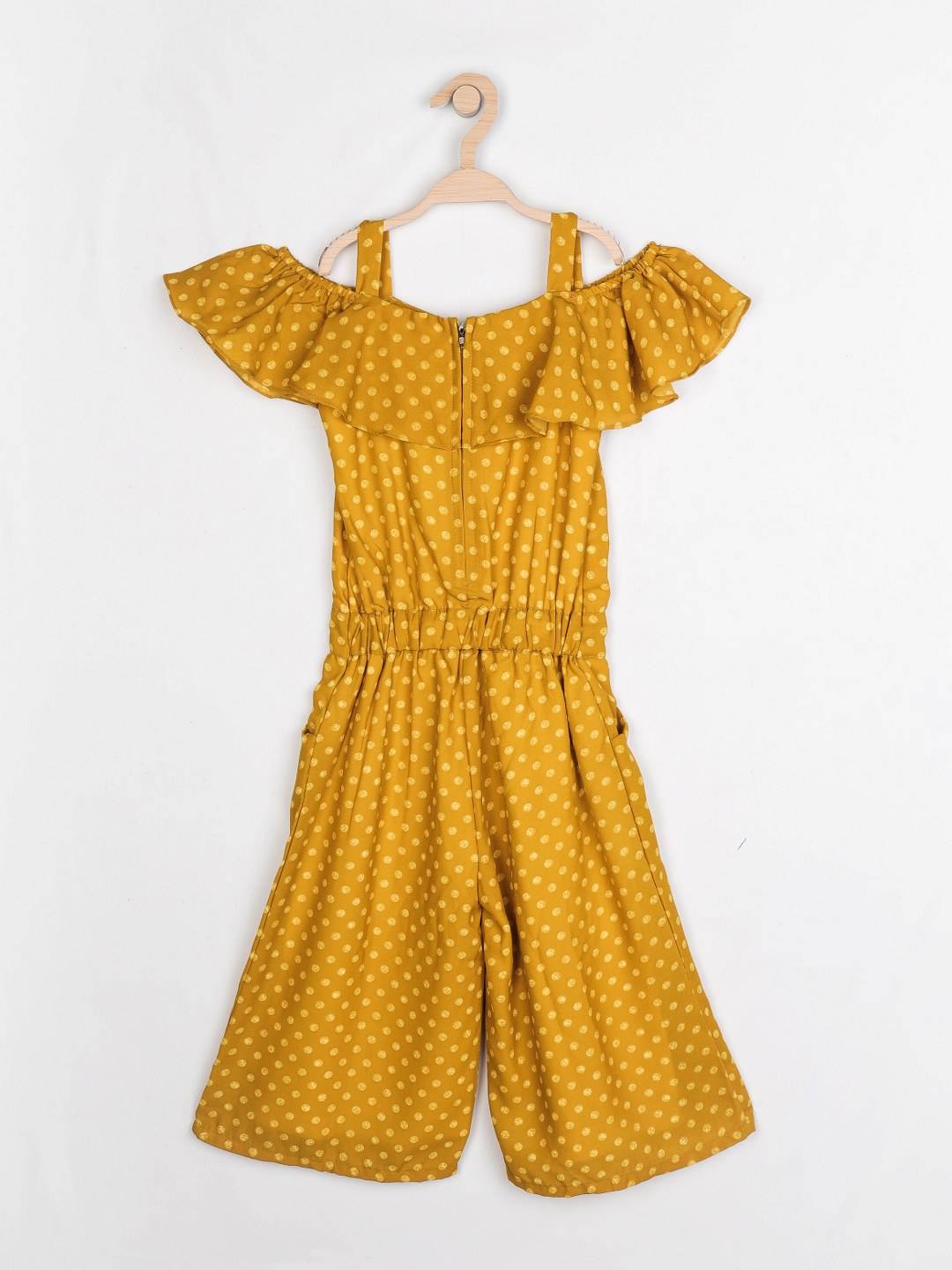 Girls Mustard Printed Jumpsuit 12423 | Peppermint