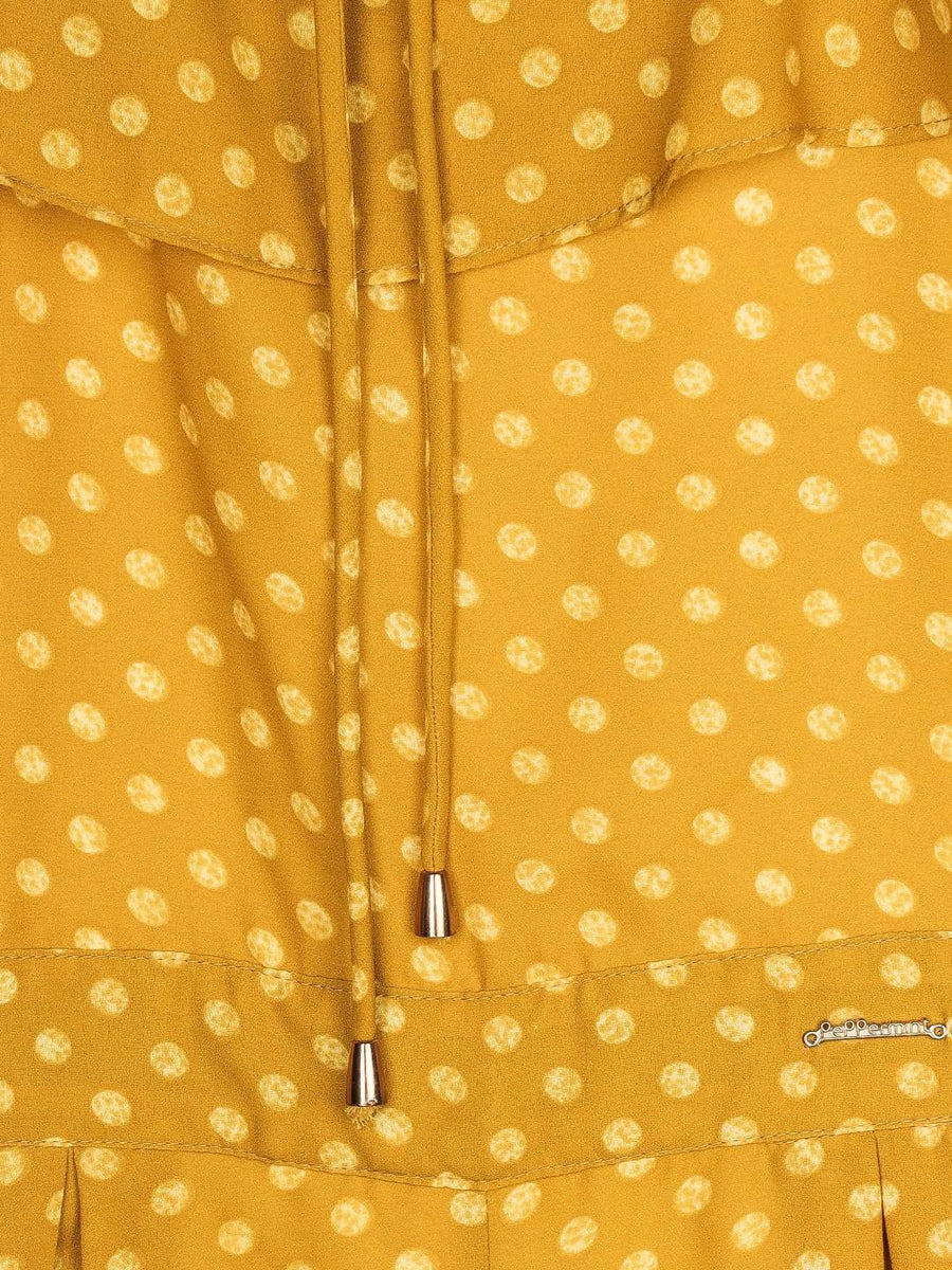 Girls Mustard Printed Jumpsuit 12423 | Peppermint